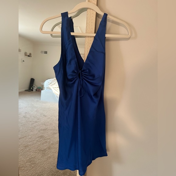Princess Polly | Dresses | Princess Polly Blue Satin Dress | Poshmark